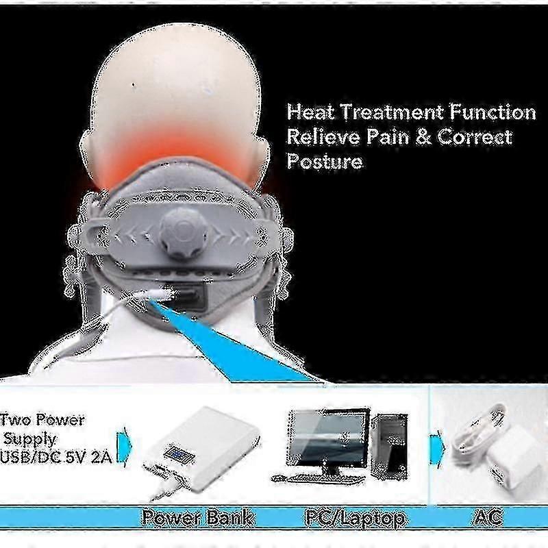 Cervical Traction Device - Adjustable Inflatable Neck Extender Collar ...