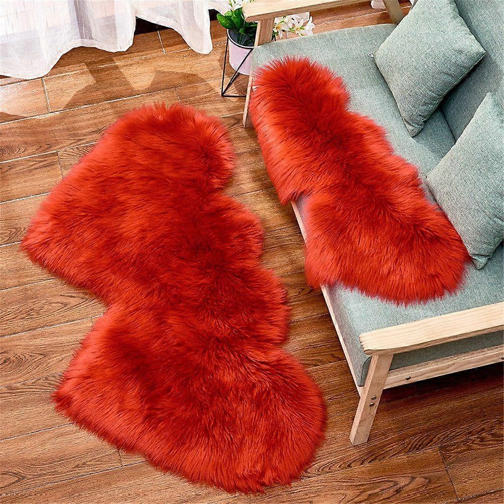 Heart high-pile rug Shaggy rug Fluffy faux fur rug Cozy plush rug ...