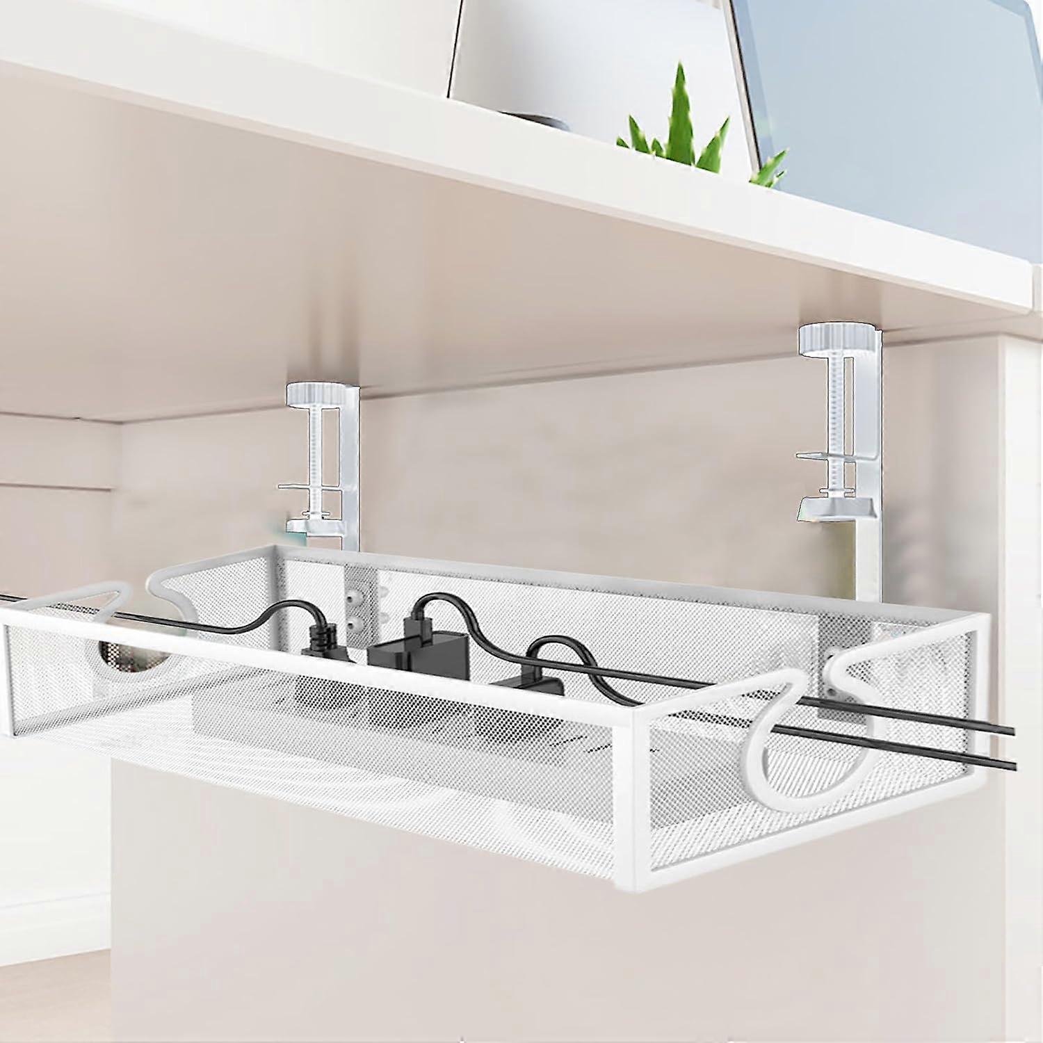 Cable Organizer Box, Multifunctional White Cable Management System for ...