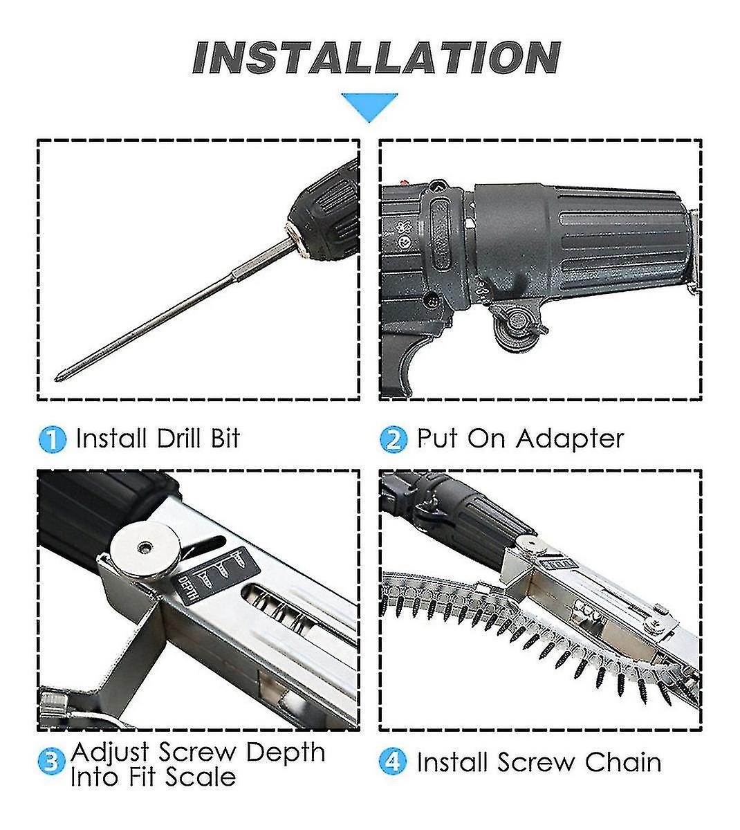 Screw Gun Converter Continuous Gun Electric Screwdriver On Plasterboard ...